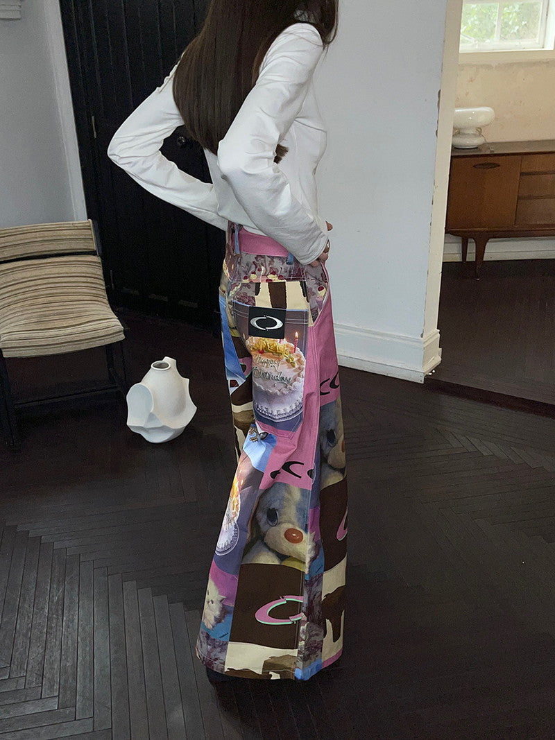 Fancy Wide-Leg Casual Animal Picture Pants – FancyAdd