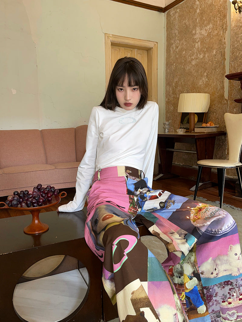 Fancy Wide-Leg Casual Animal Picture Pants – FancyAdd