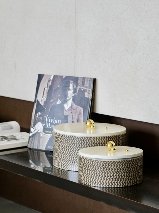 Gold Handle Round Storage Box – FancyAdd