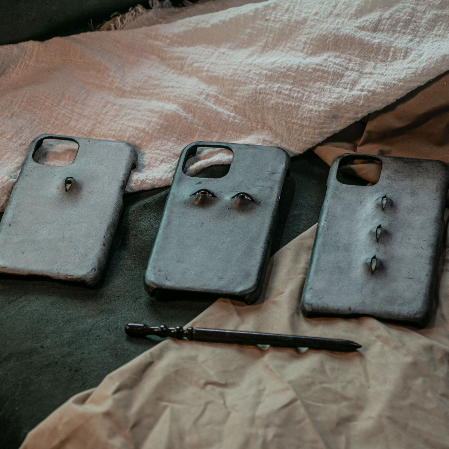 Handcrafted Vintage Leather Eye Phone Case – FancyAdd