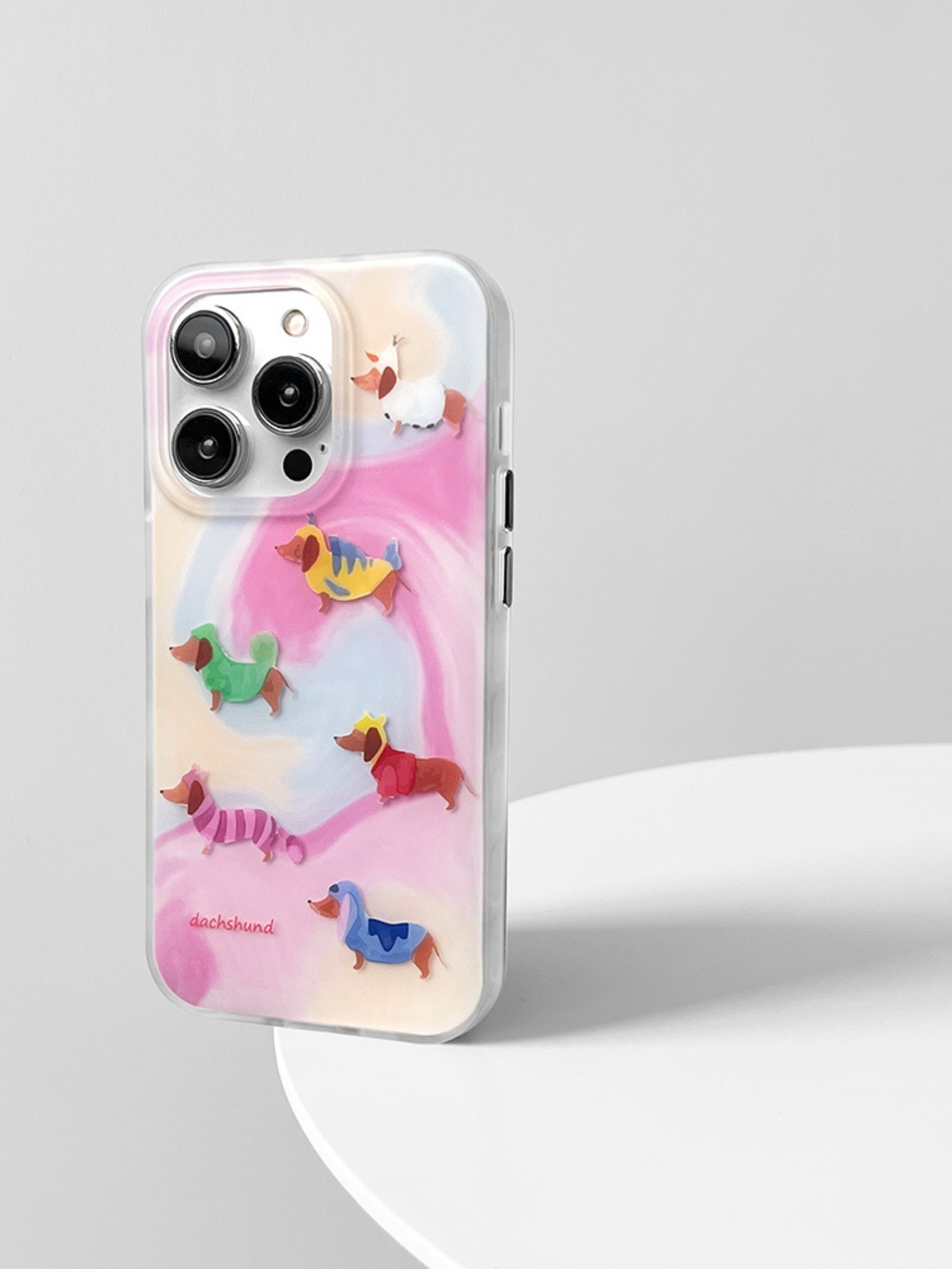 Pink Dachshund Gradient Case – FancyAdd