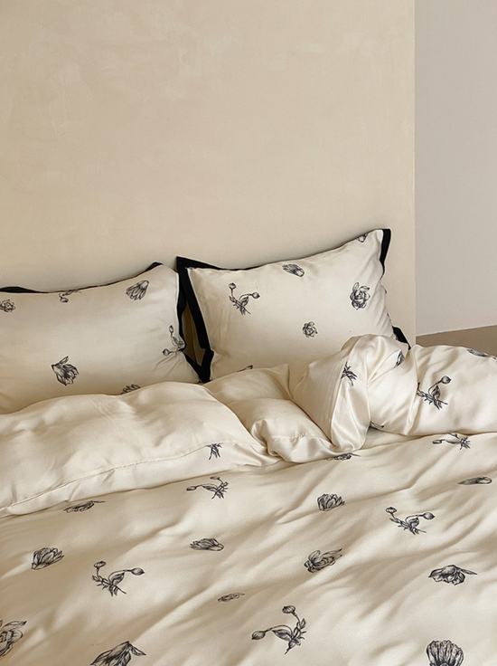 Baroque Love Letter French-Knit Cotton Bedding Set – FancyAdd