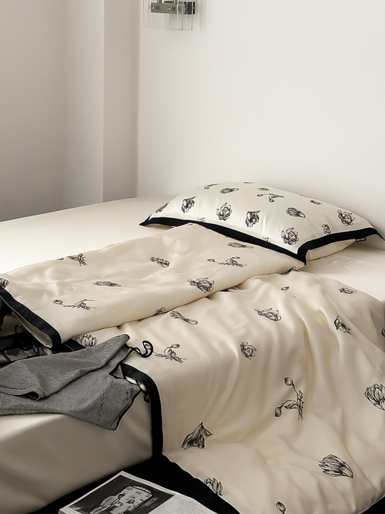 Baroque Love Letter French-Knit Cotton Bedding Set – FancyAdd