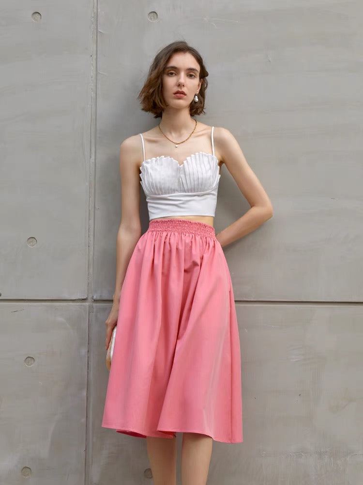 Colette Sea Shell Bustier Top- White – FancyAdd