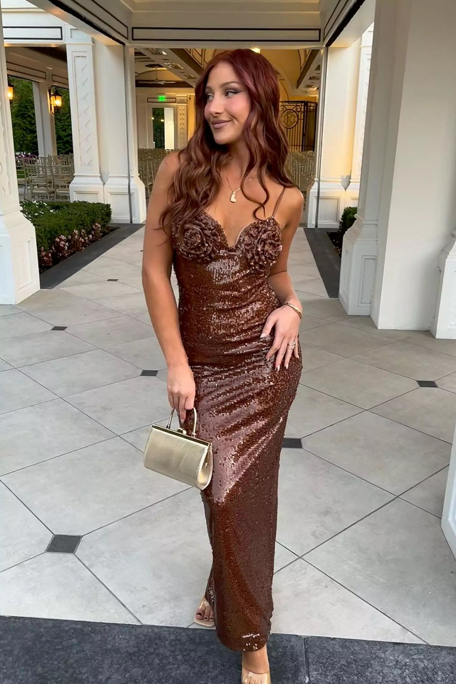 Rowan Sequin Dress-Champagne Gold – FancyAdd